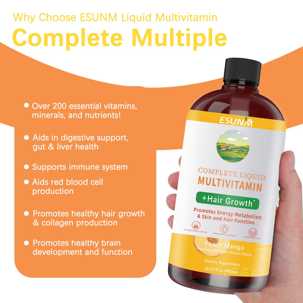 thicker hair with liquid multivitamin