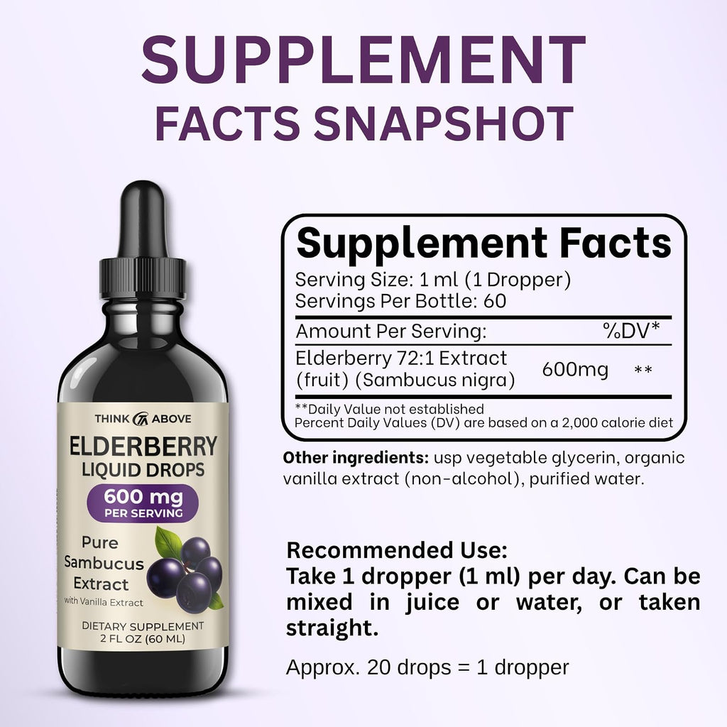 Think Above elderberry drops for colds