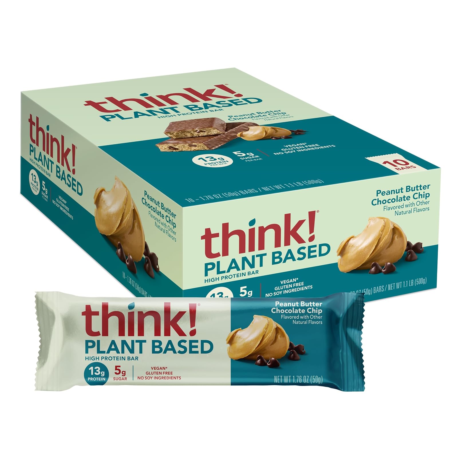 think! plant protein bar snack