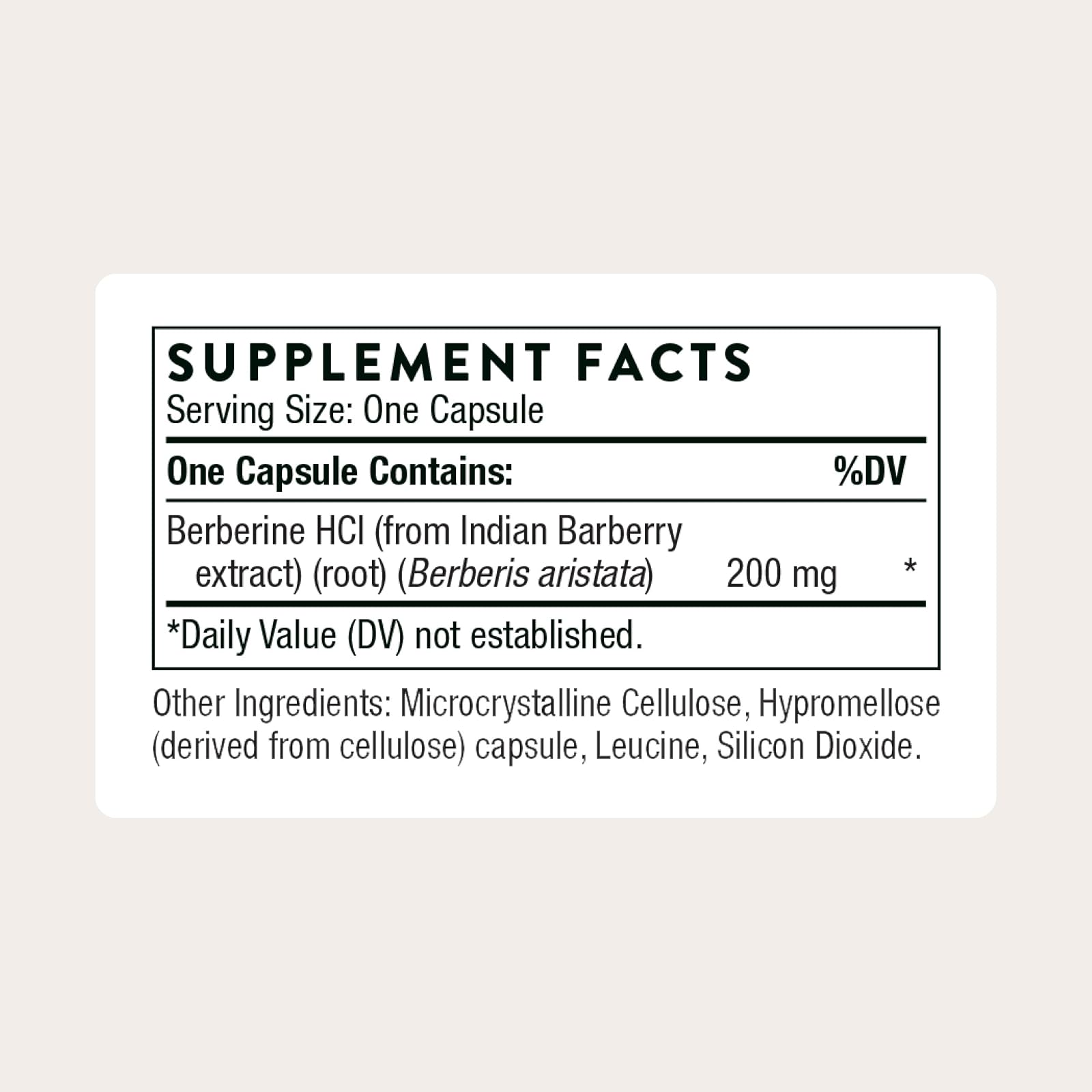 THORNE berberine HCl capsules