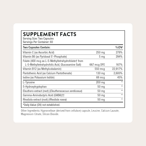 THORNE supplements with B6 and B12