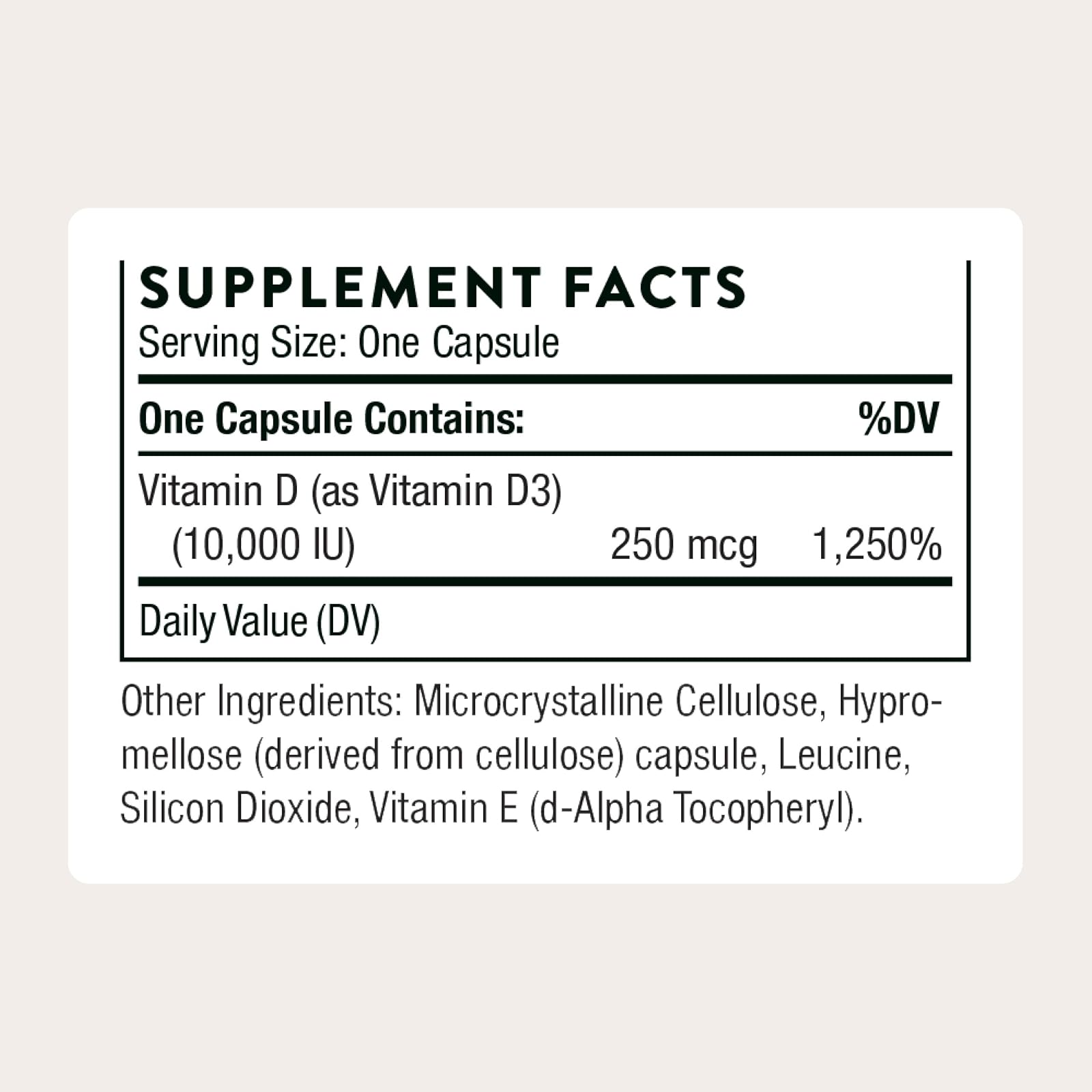 THORNE vitamin D3 for immune support