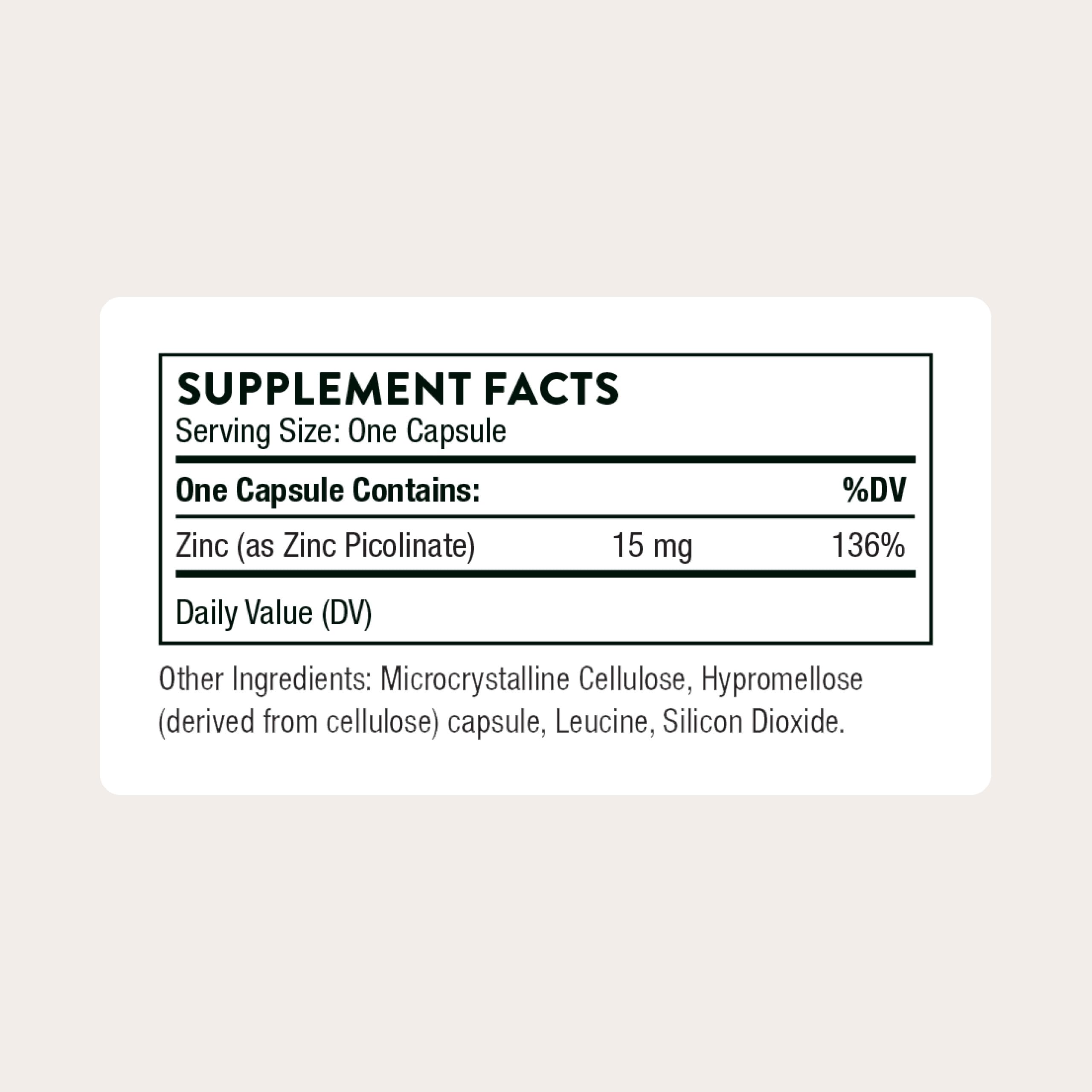 THORNE zinc for reproductive health
