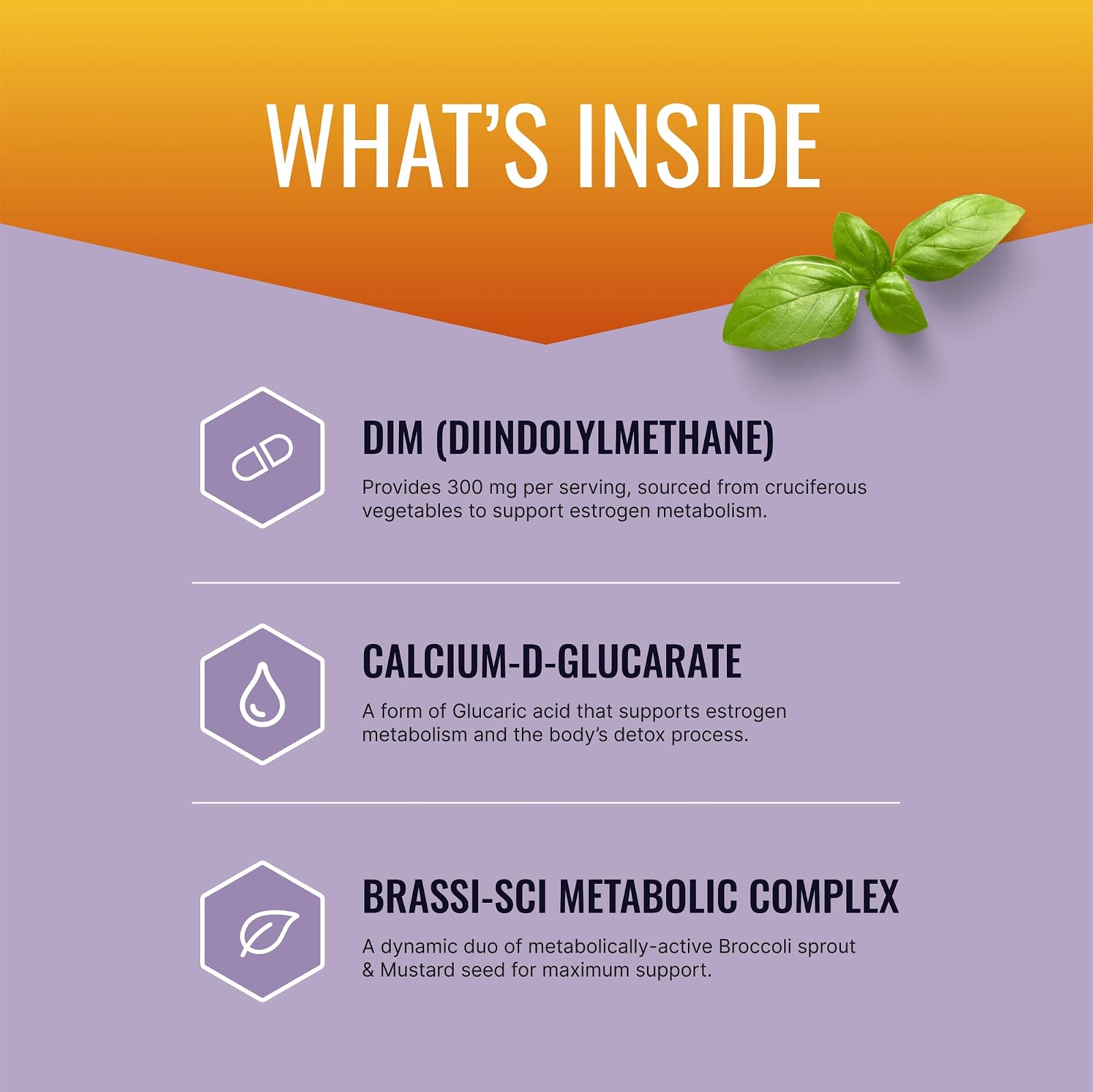 three bottles of DIM supplements