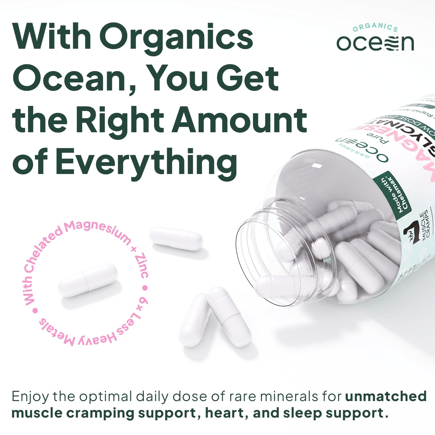 three bottles of magnesium glycinate