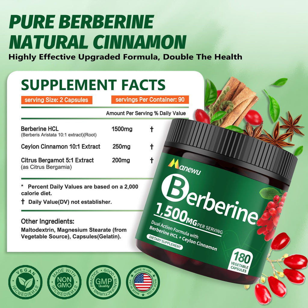Three-month supply of berberine