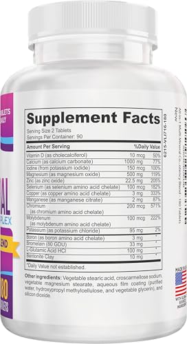 Three-month supply of essential minerals