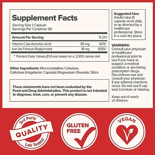 Three-month supply of iron for convenience