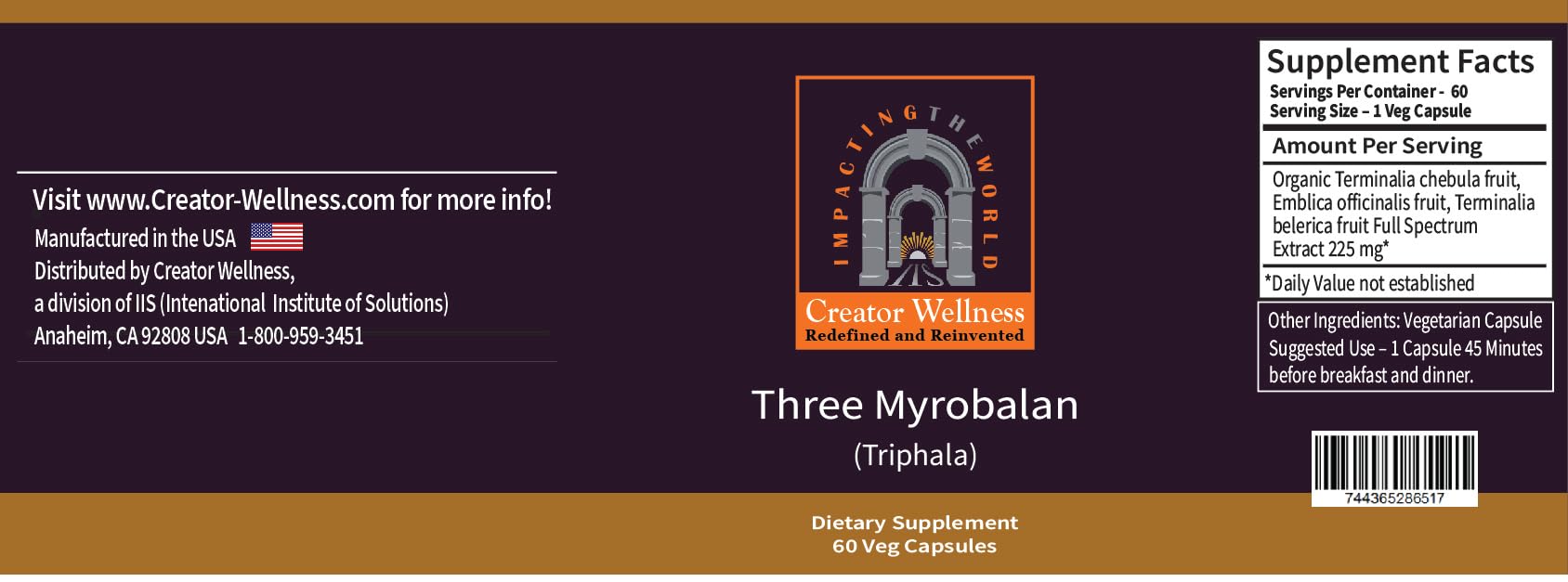 Three Myrobalan Triphala herbal remedy