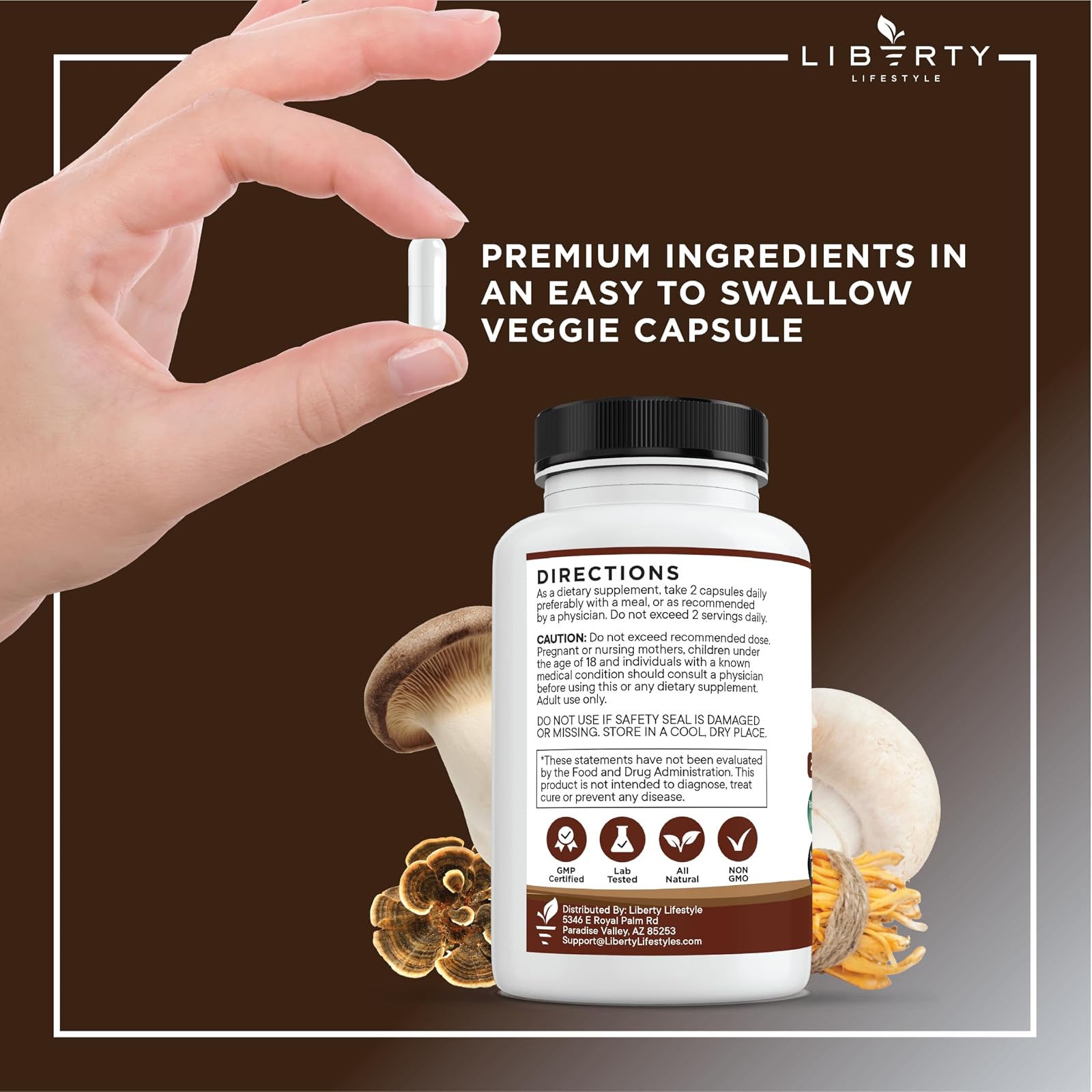 three-pack Lion's Mane capsules