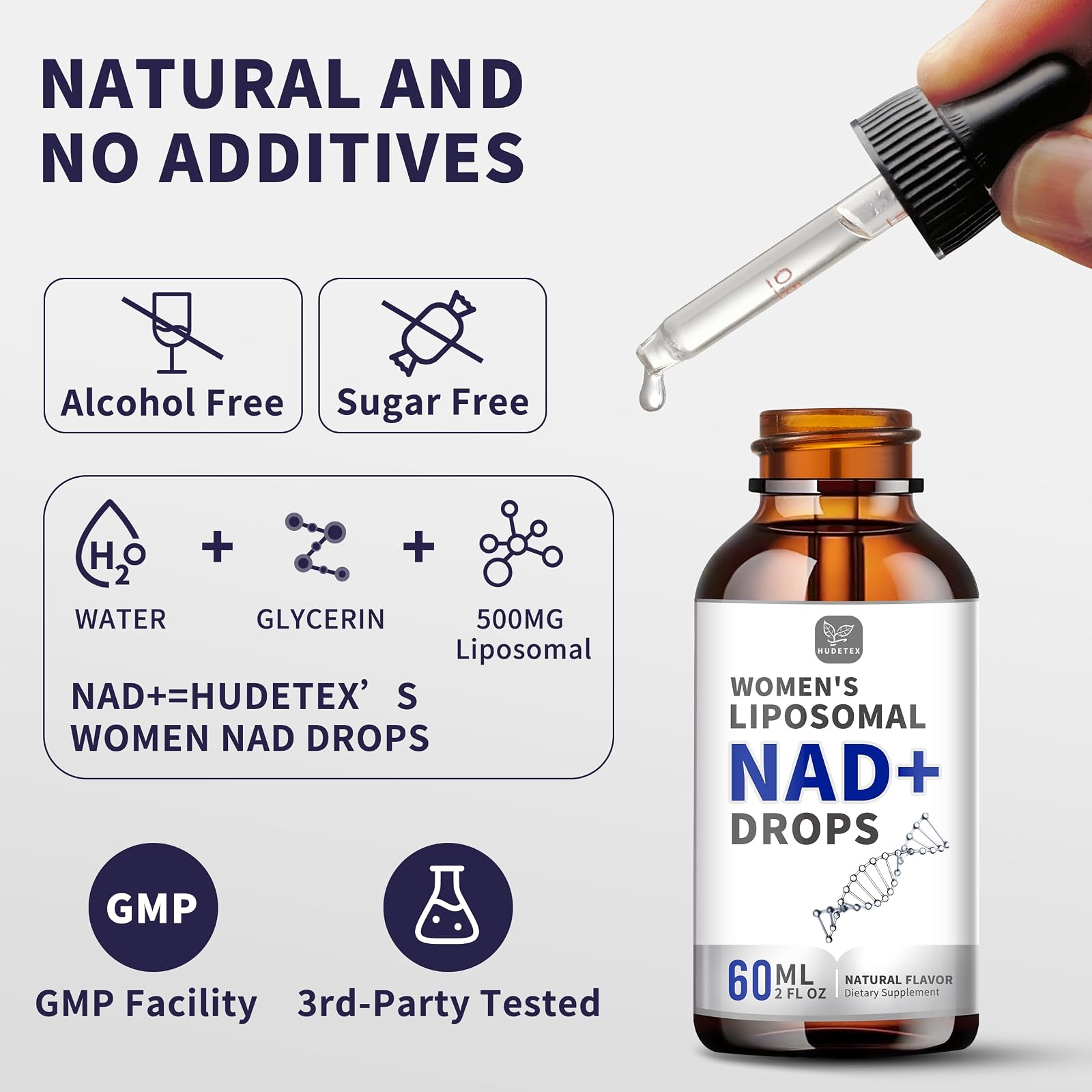 three pack NAD liquid vitamins