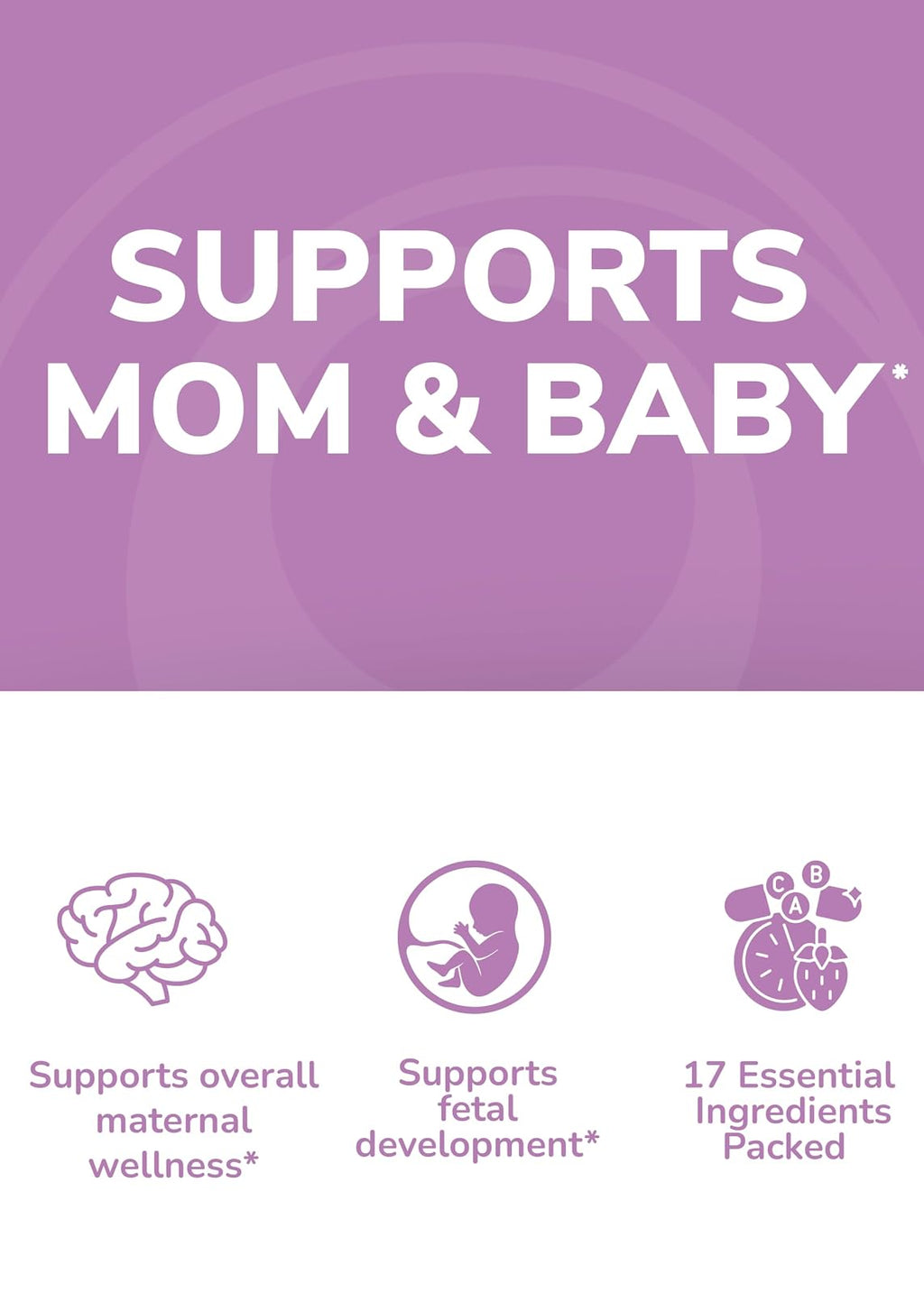 Three pack prenatal vitamins convenience