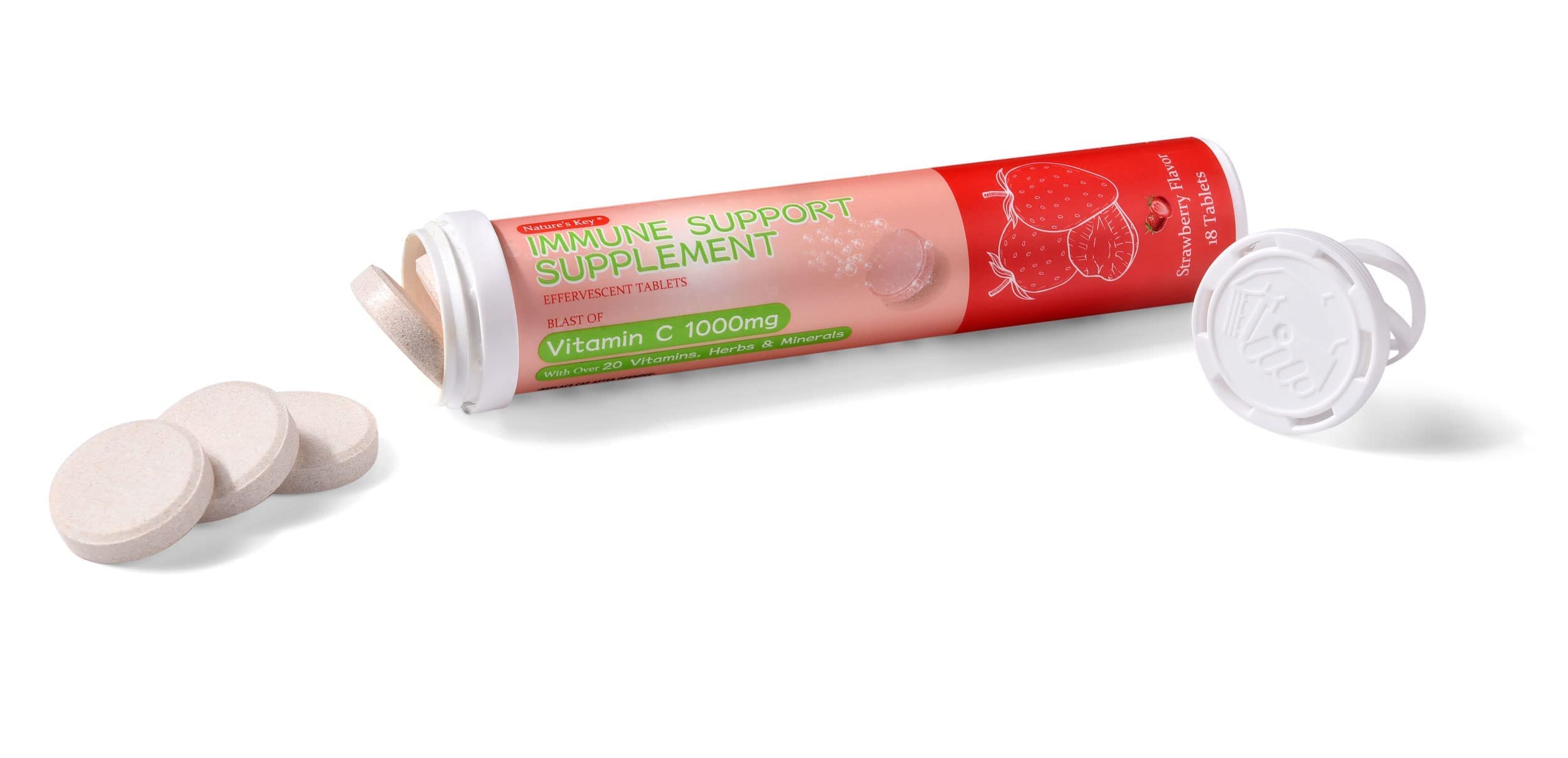 Three tubes of vitamin C tablets
