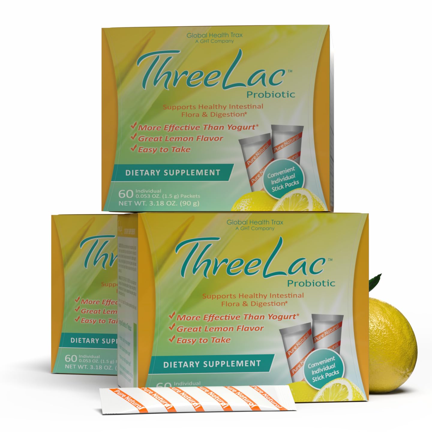 ThreeLac Lemon probiotic drink mix