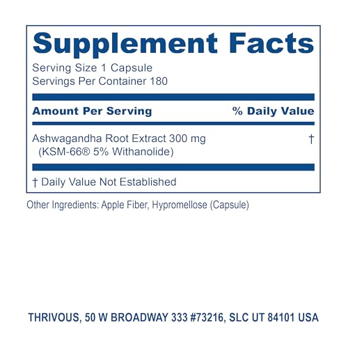 Thrivous Ashwagandha for improved focus