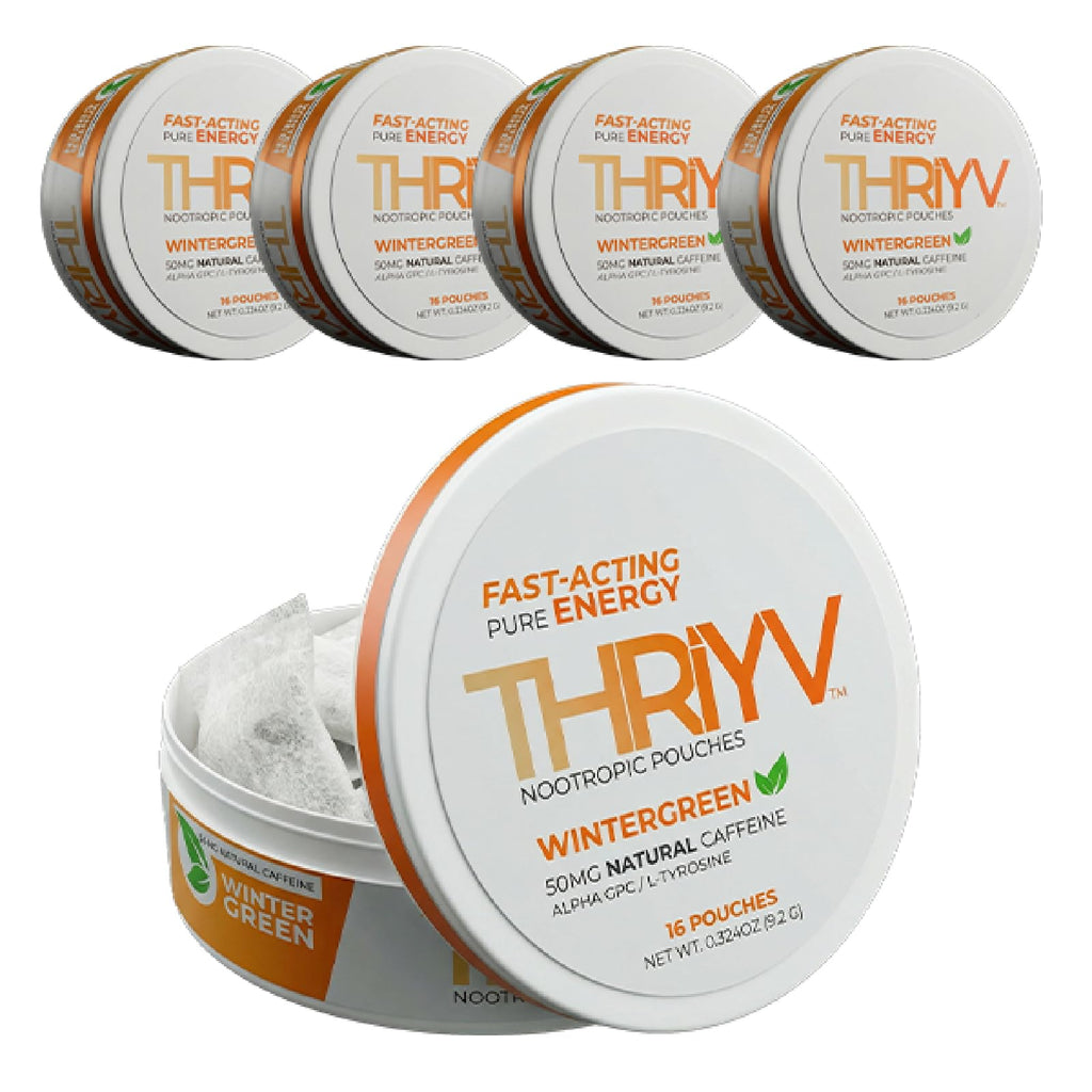 THRIYV wintergreen energy pouches