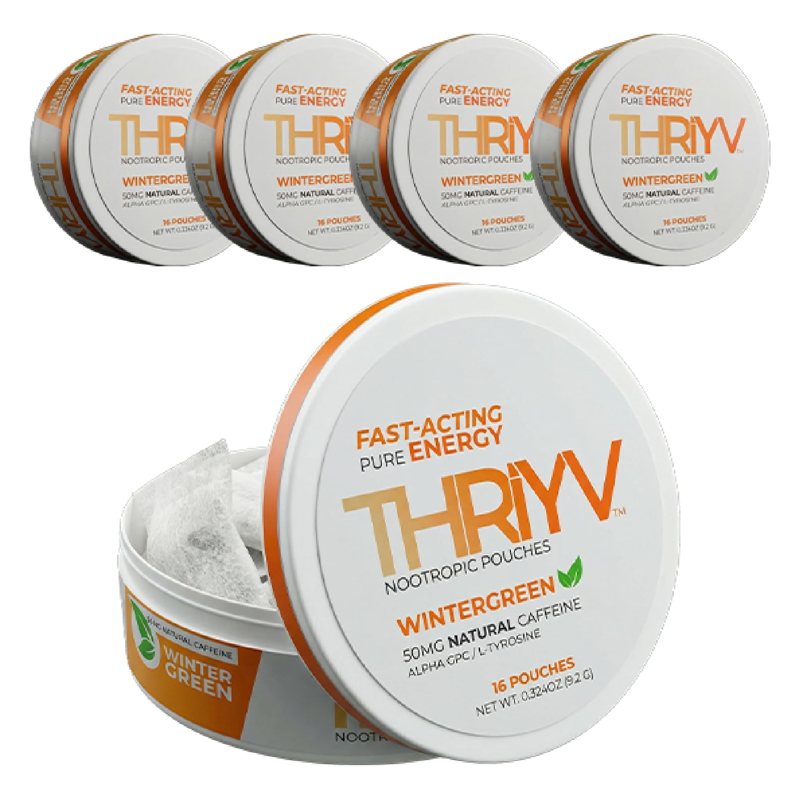 THRIYV wintergreen energy pouches