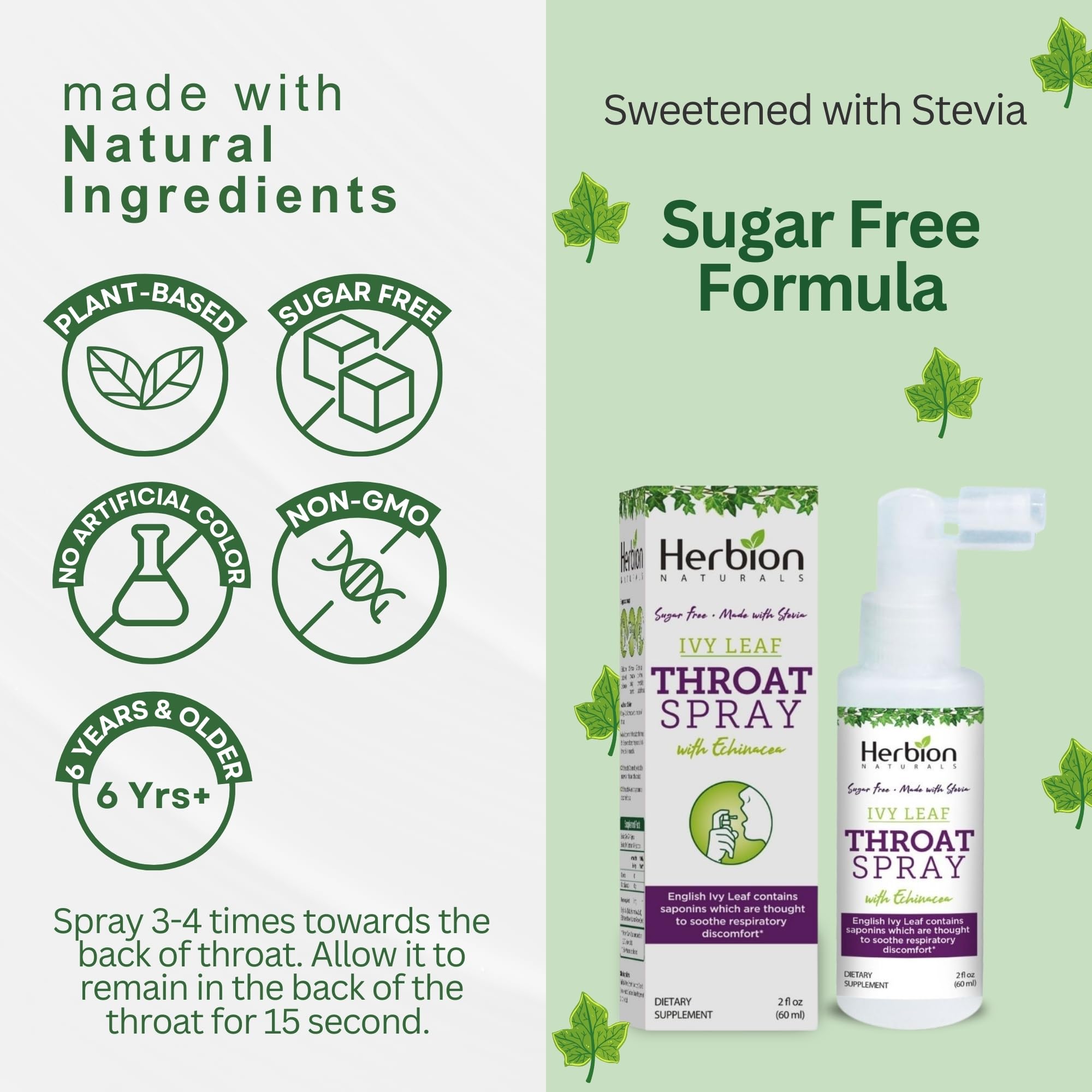 Throat spray with marshmallow for hydration