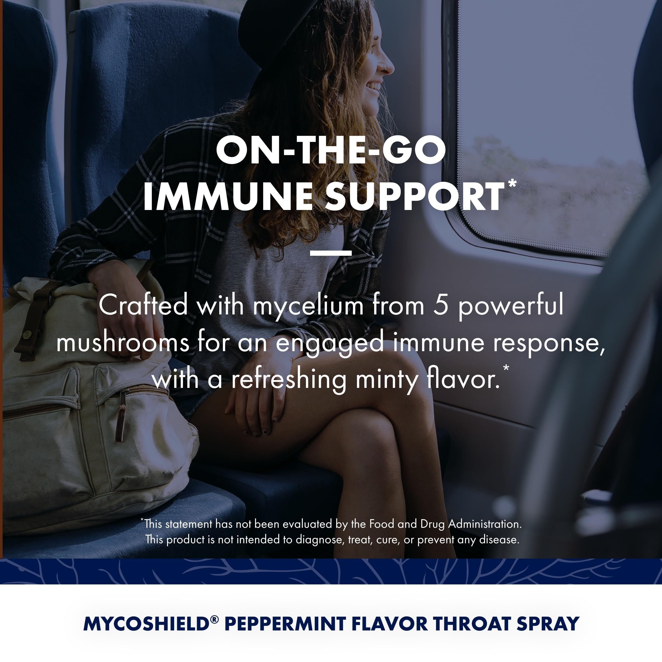 throat spray with mushroom extracts