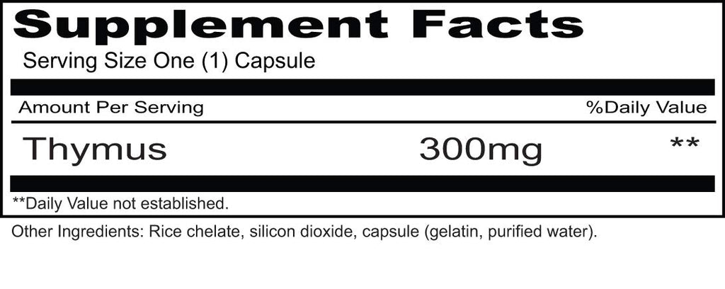 Thymus 300 mg immune support