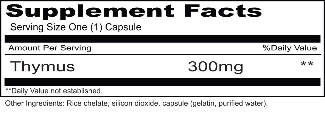 Thymus 300 mg immune support
