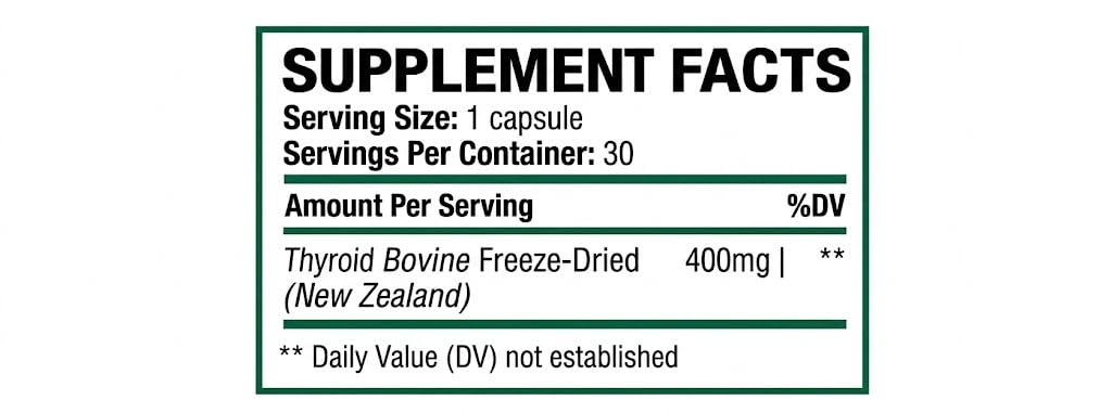 Thyroid extract for balanced metabolism