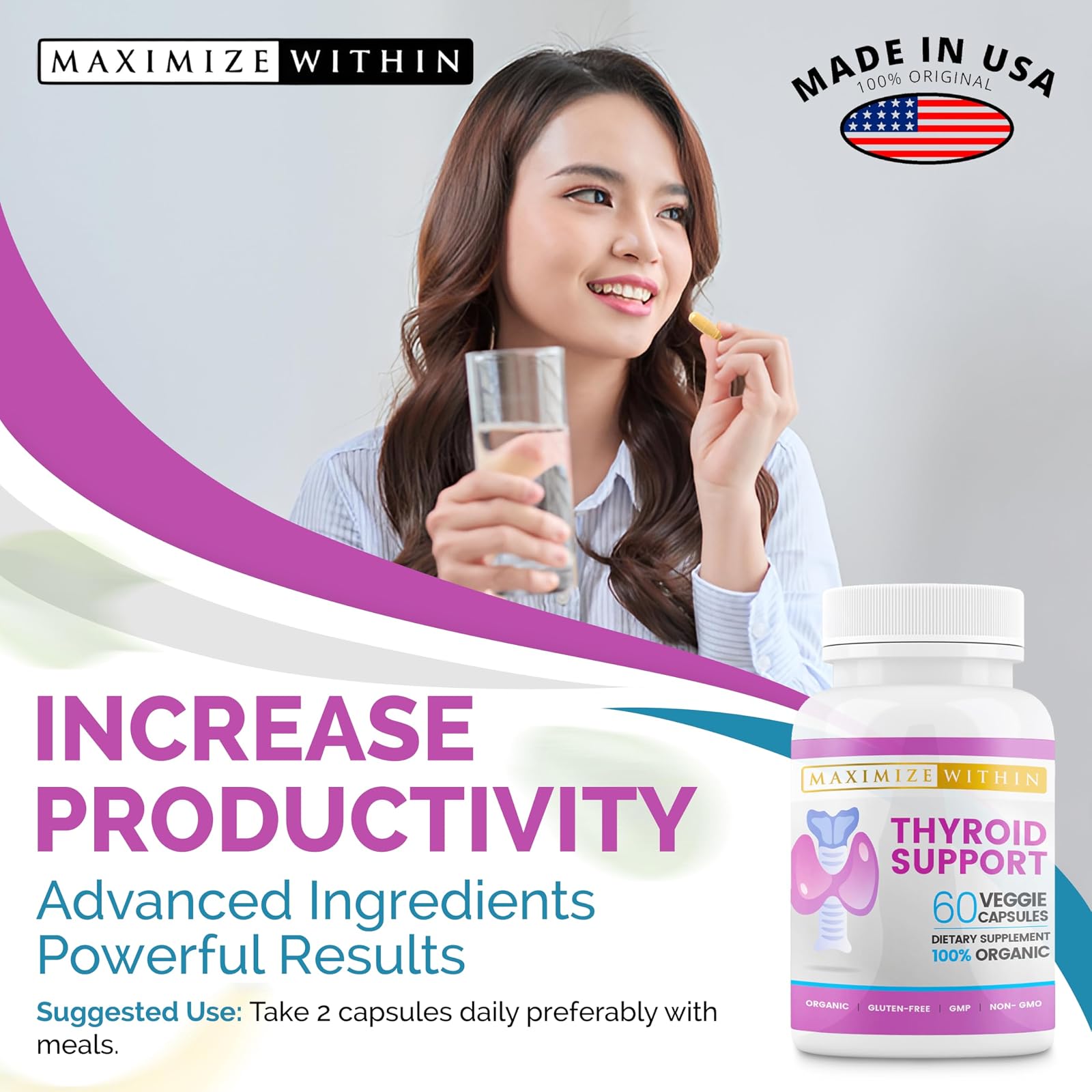 Thyroid health capsules for daily wellness