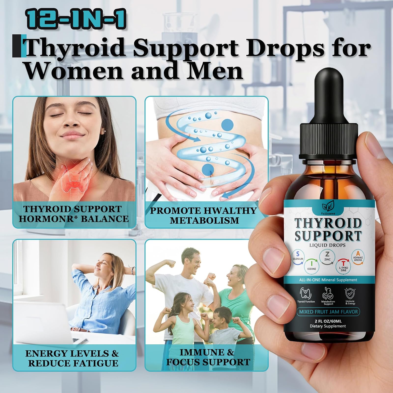 Thyroid health supplement in drops