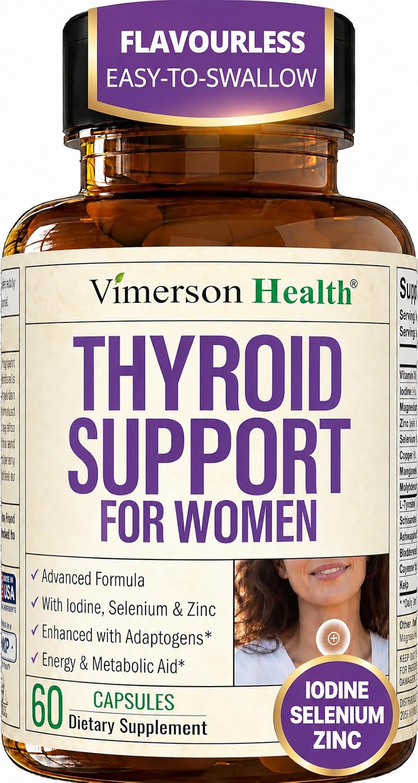 Thyroid support capsules for energy