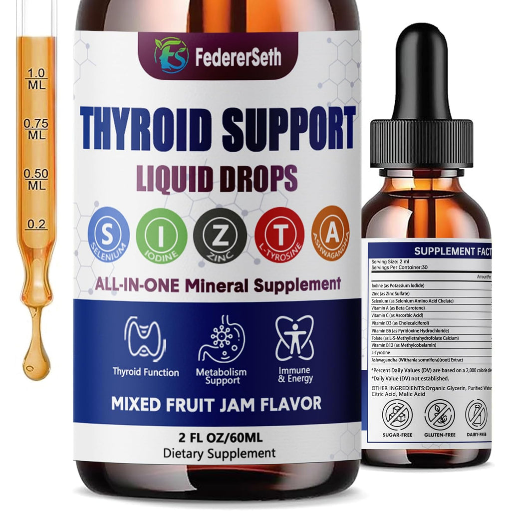 Thyroid support drops for energy
