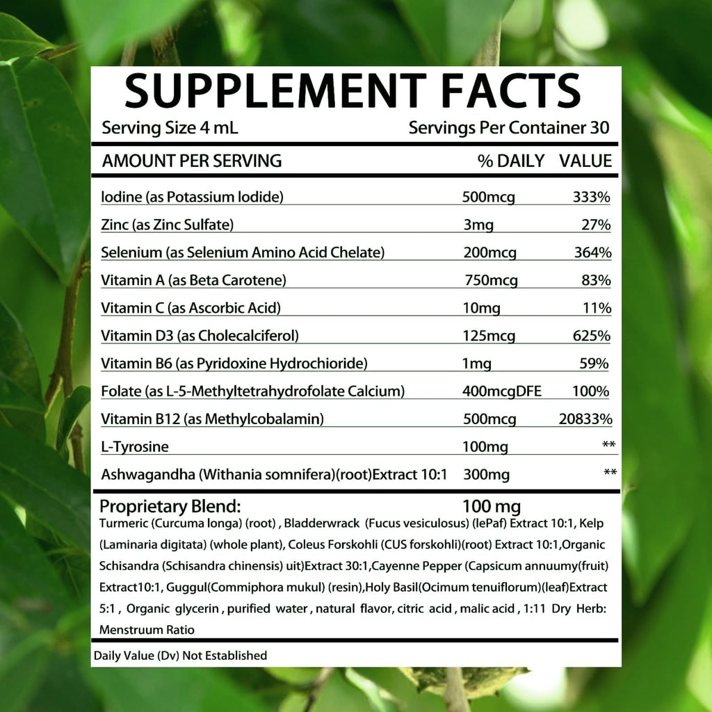 Thyroid support drops for wellness