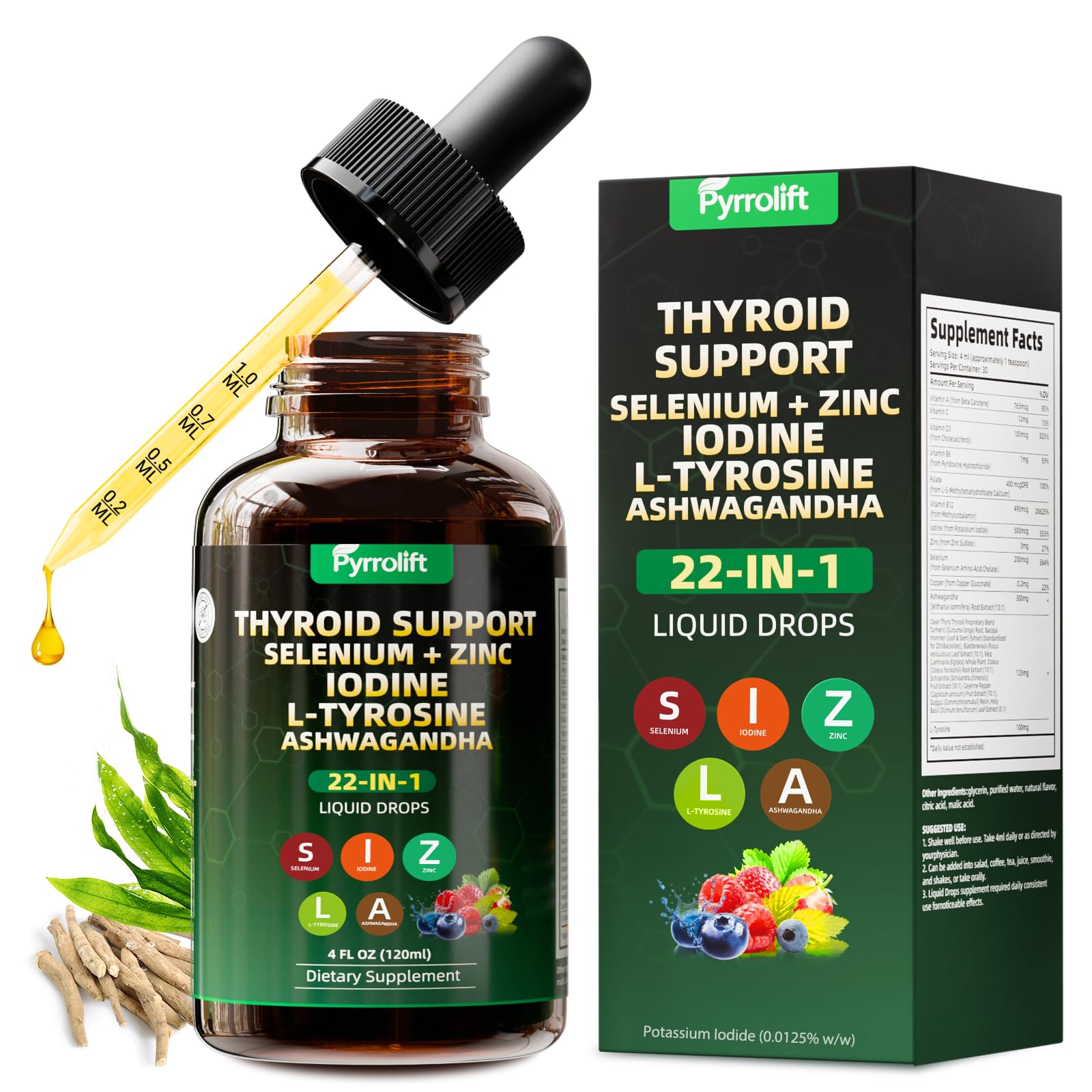 Thyroid support drops with iodine