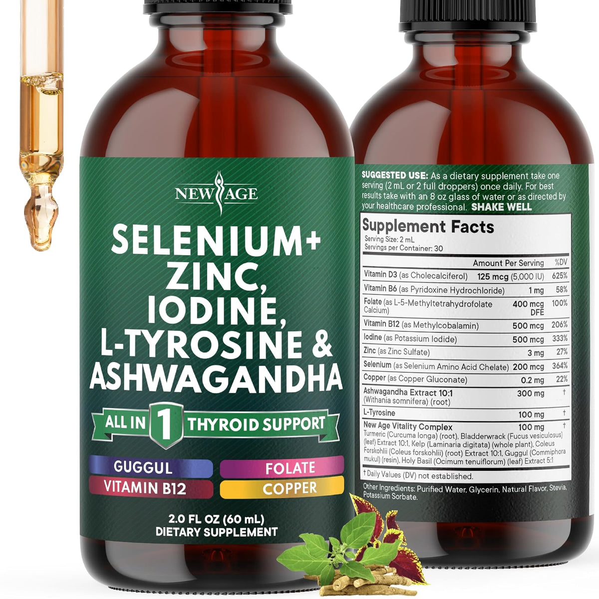 Thyroid support drops with selenium
