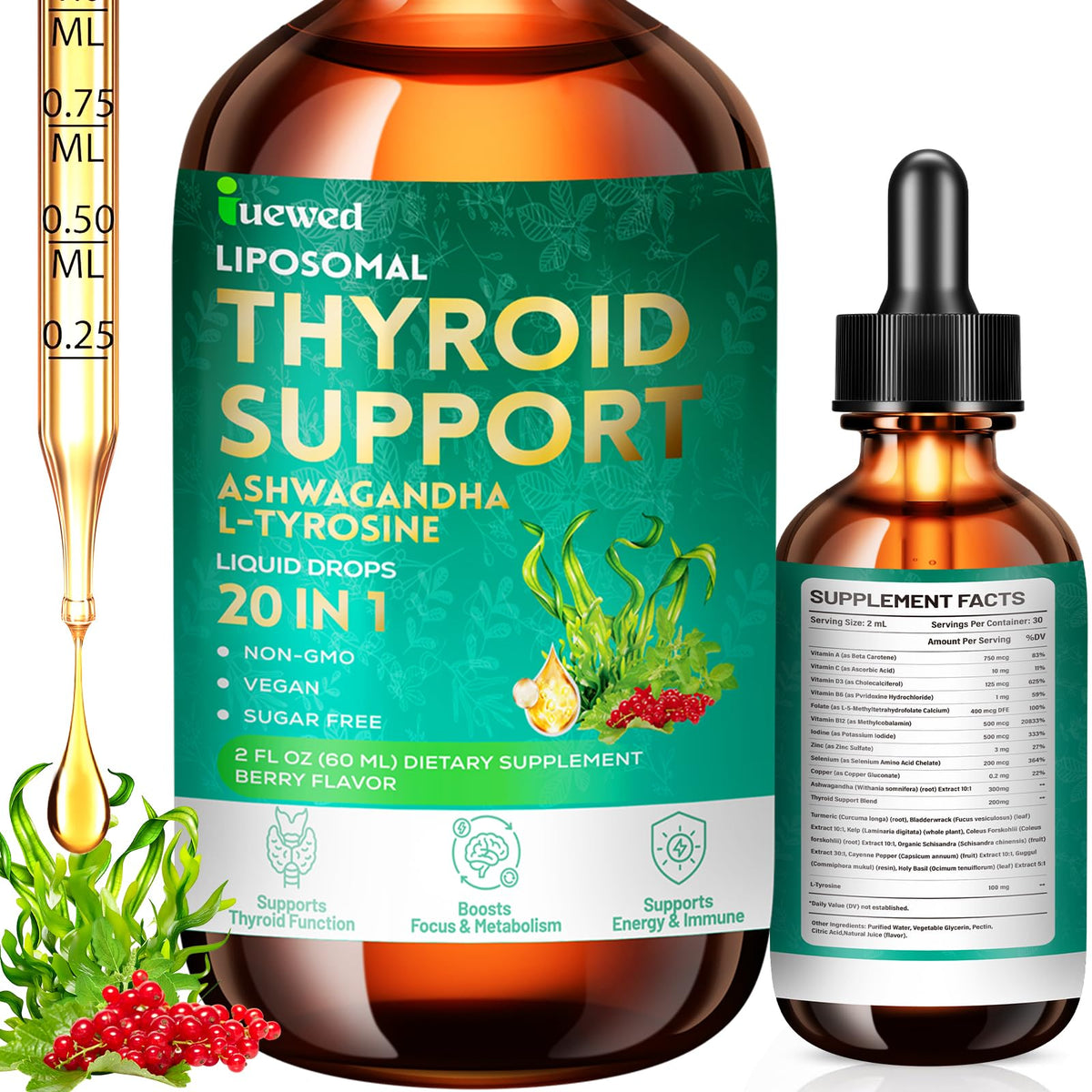 Thyroid support liquid drops