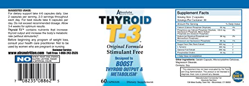 Thyroid T3 metabolism support capsules