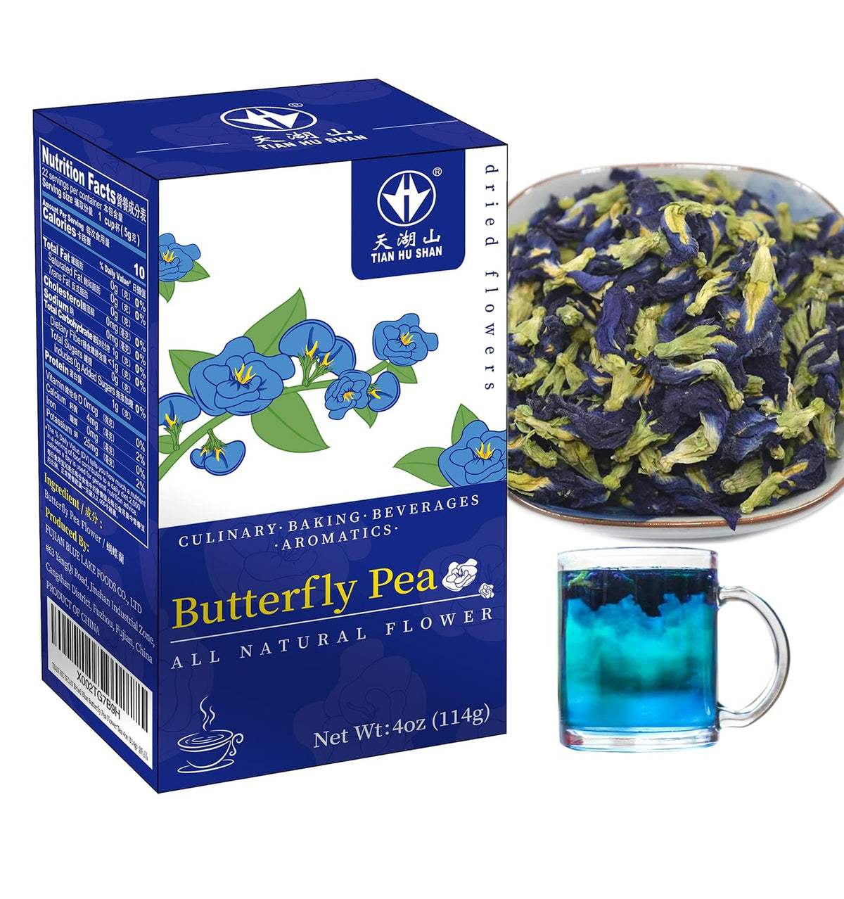 TIAN HU SHAN butterfly pea tea