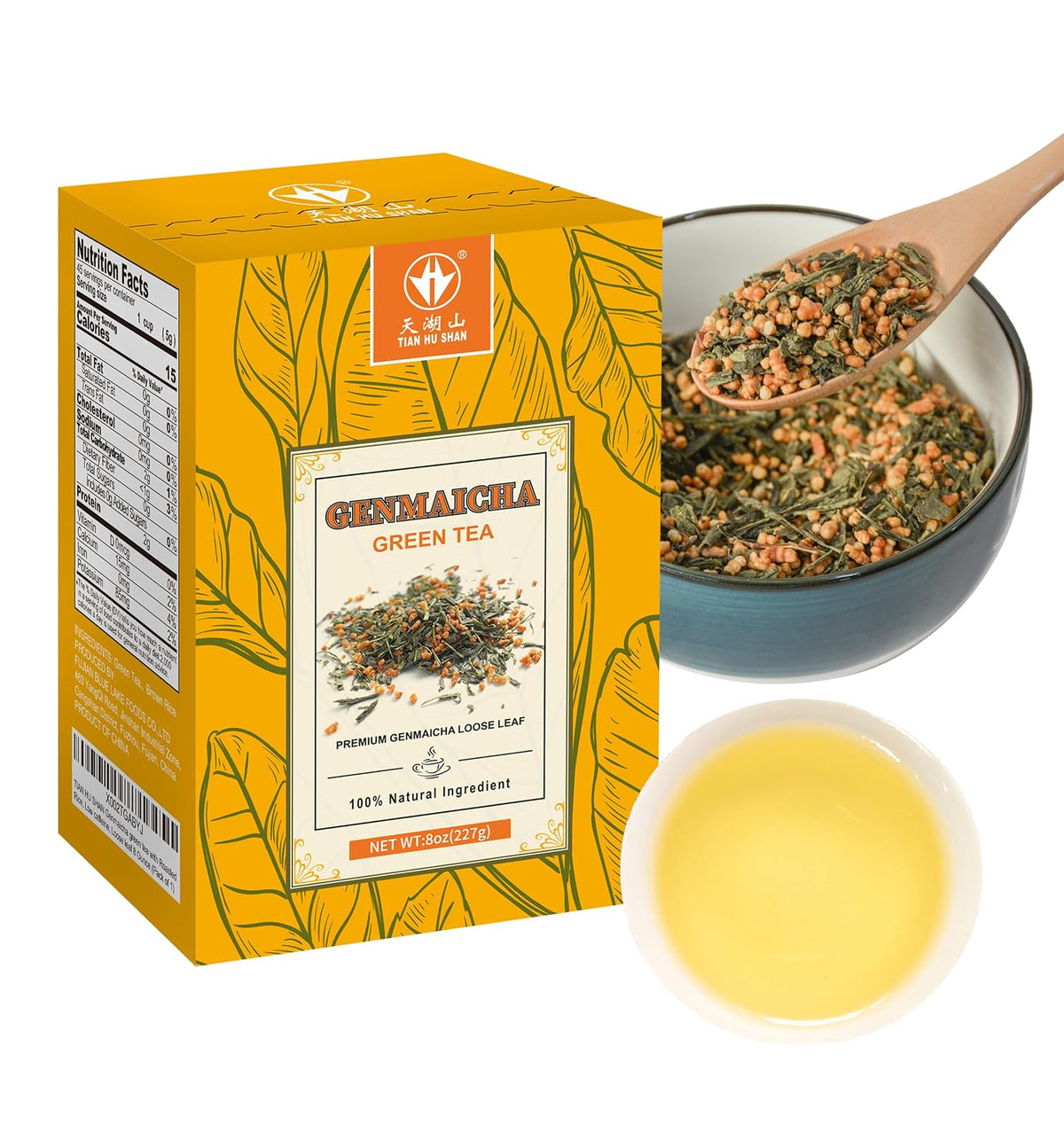 TIAN HU SHAN Genmaicha green tea blend