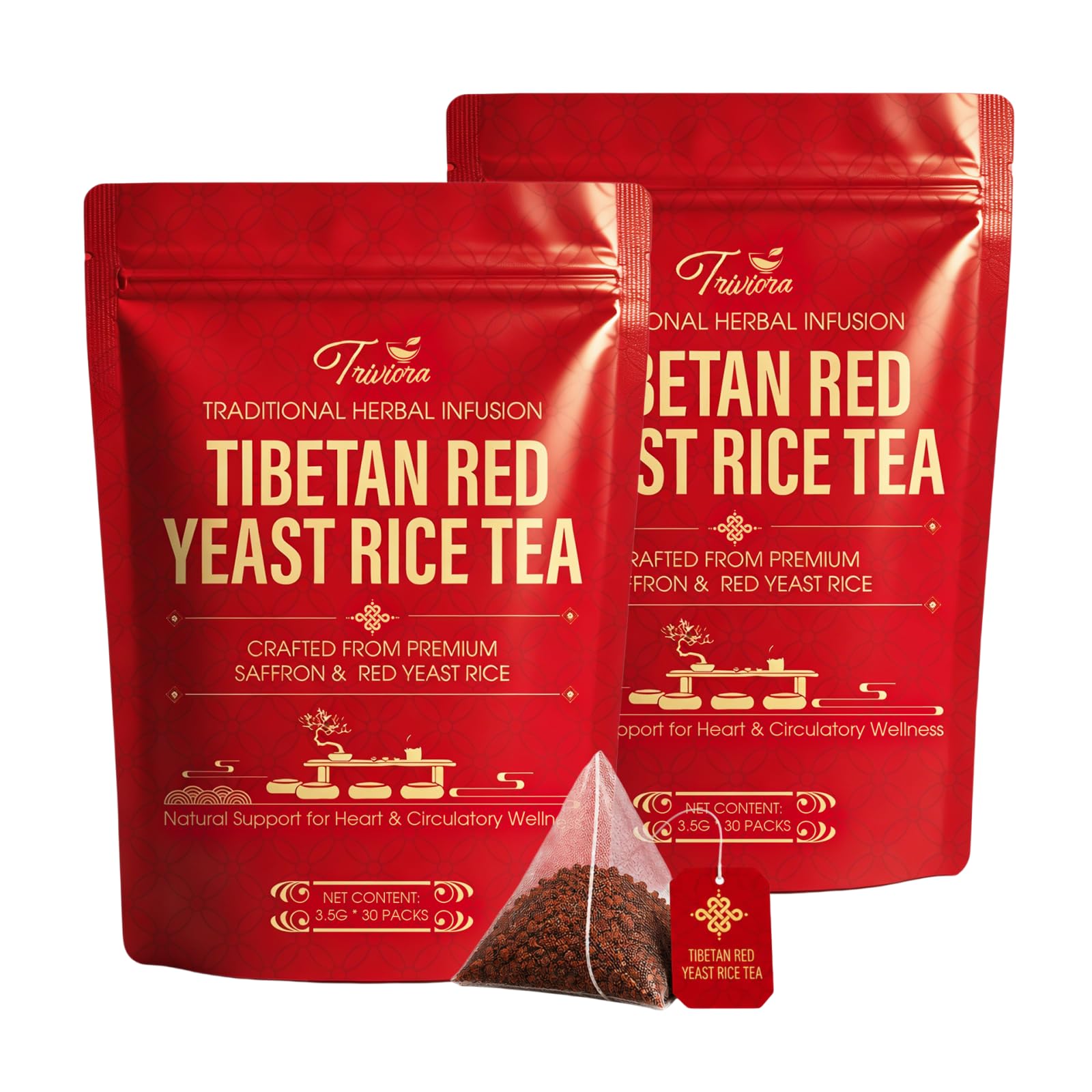 Tibetan red yeast rice tea bags