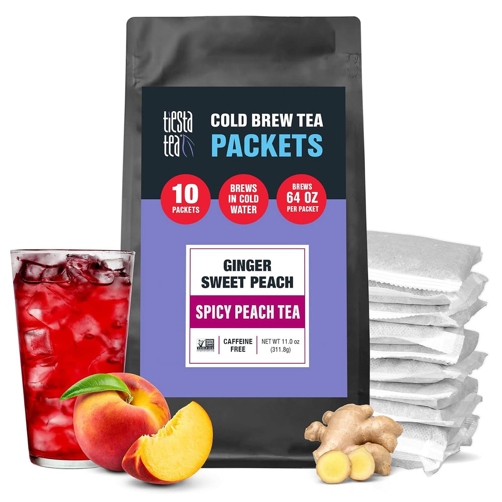Tiesta Tea Ginger Sweet Peach cold brew