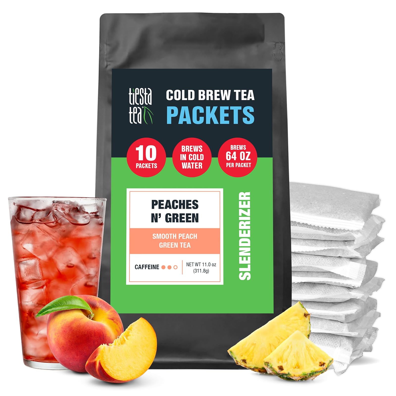 Tiesta Tea Peaches N' Green cold brew