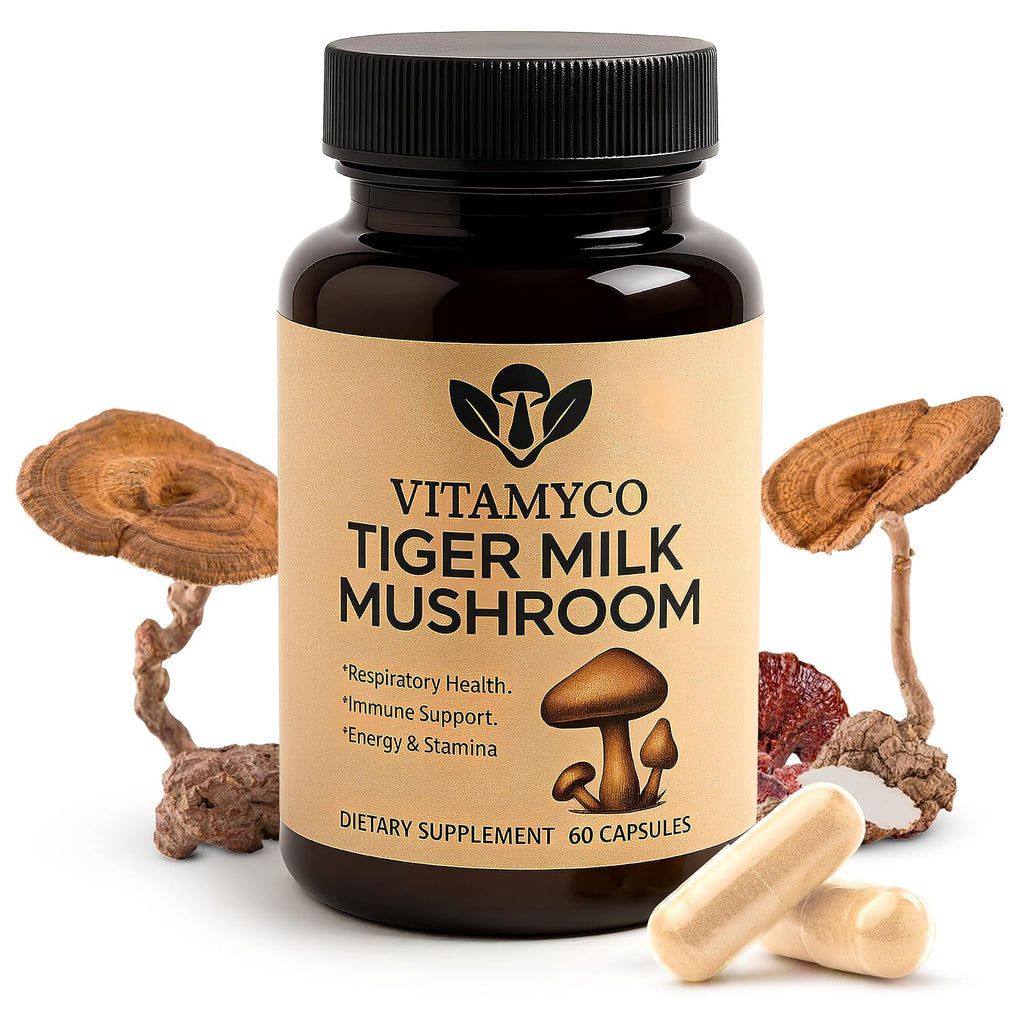 Tiger Milk Mushroom capsules for respiratory support