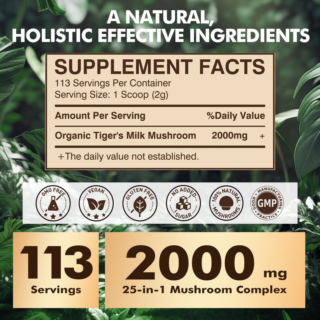Tiger Milk Mushroom for immune support