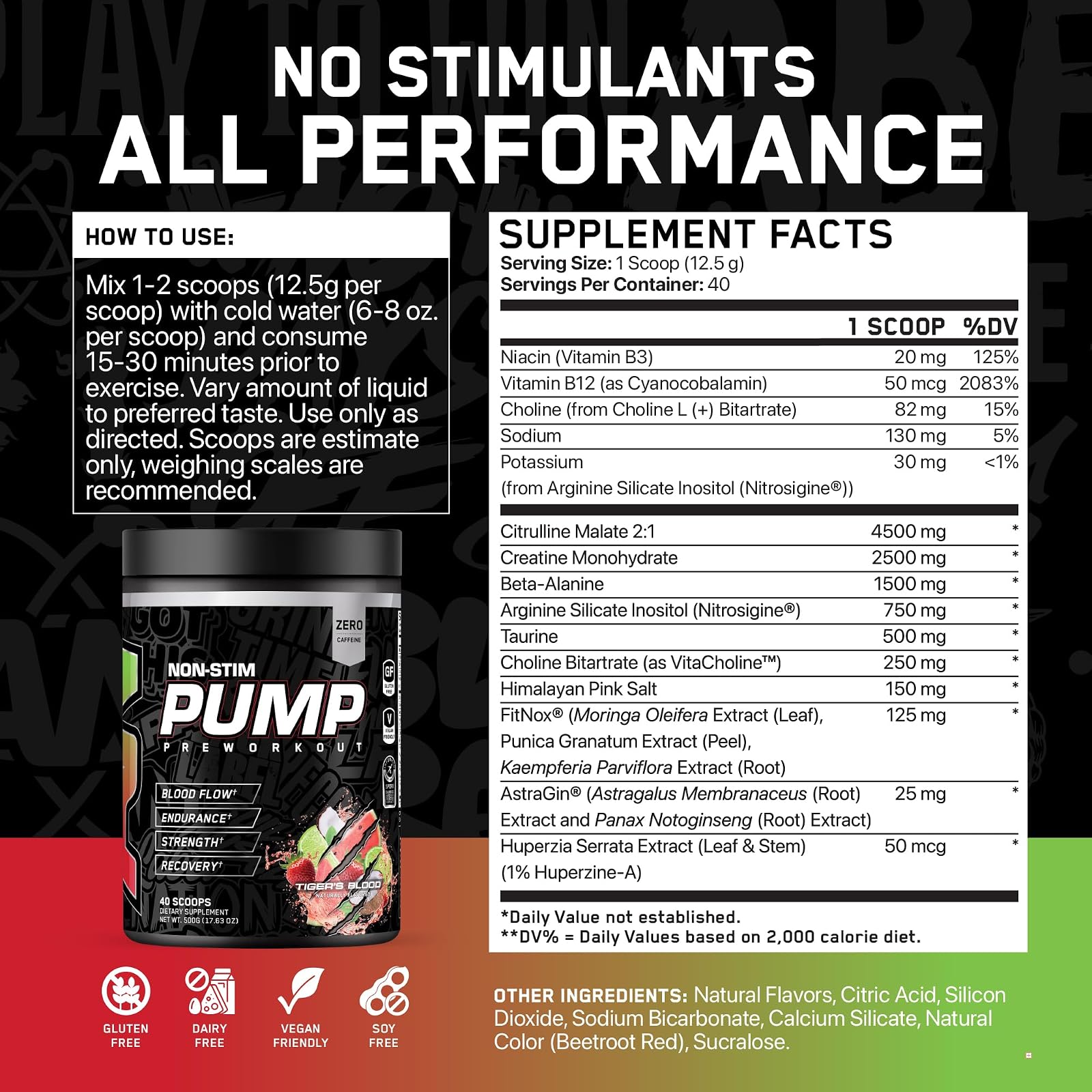 Tigers Blood flavour pre-workout mix