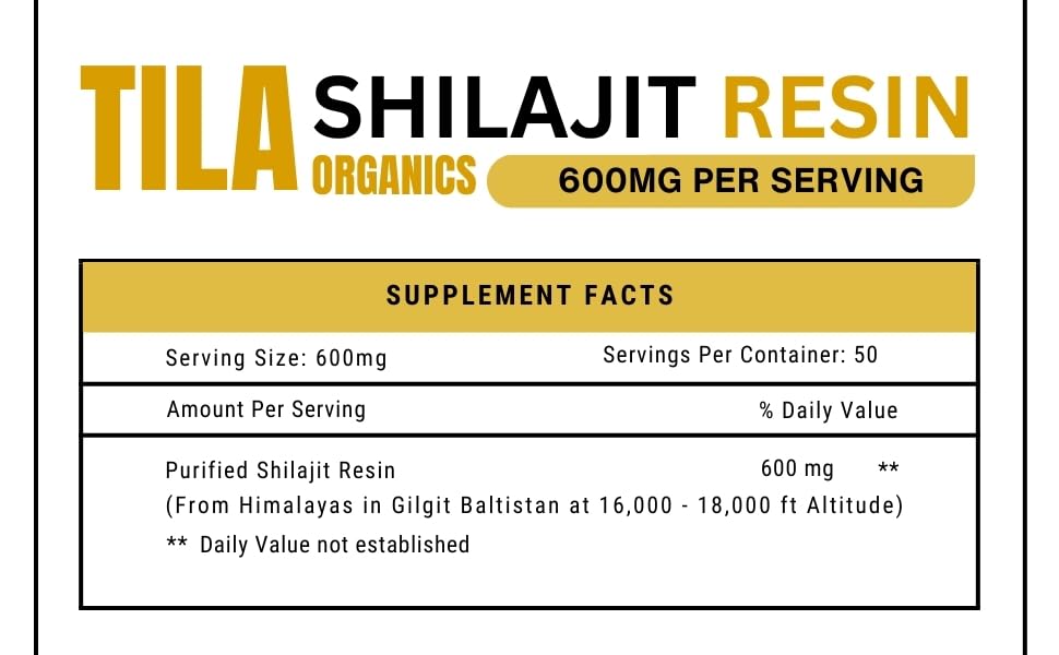 Tila Pure Shilajit for optimal wellness