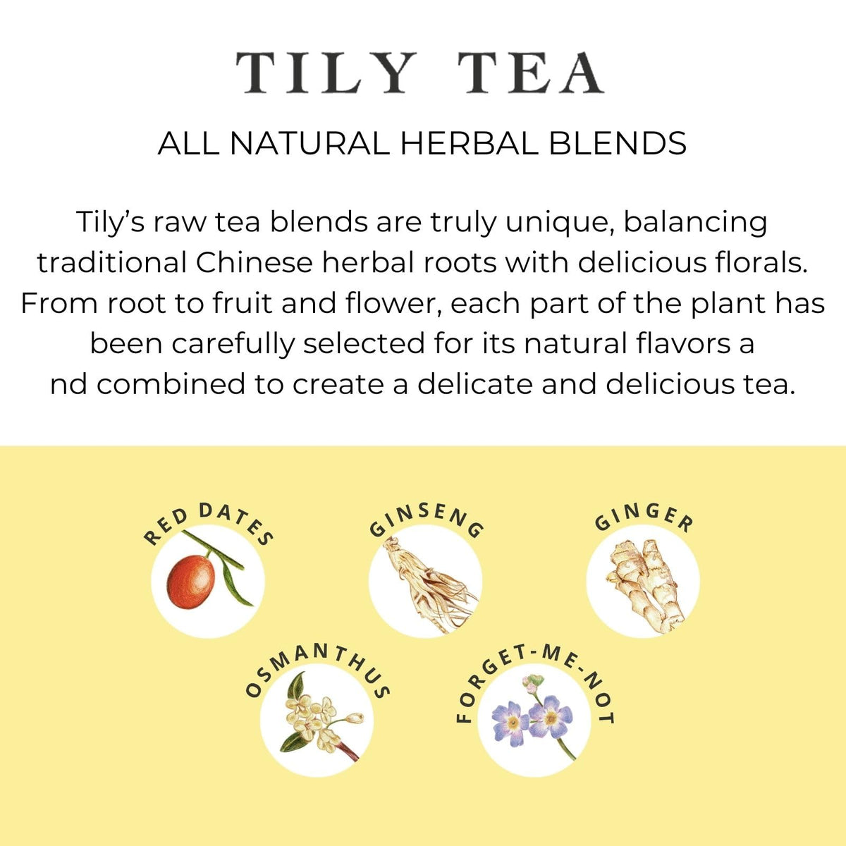 Tily Tea invigorating ginger ginseng bags