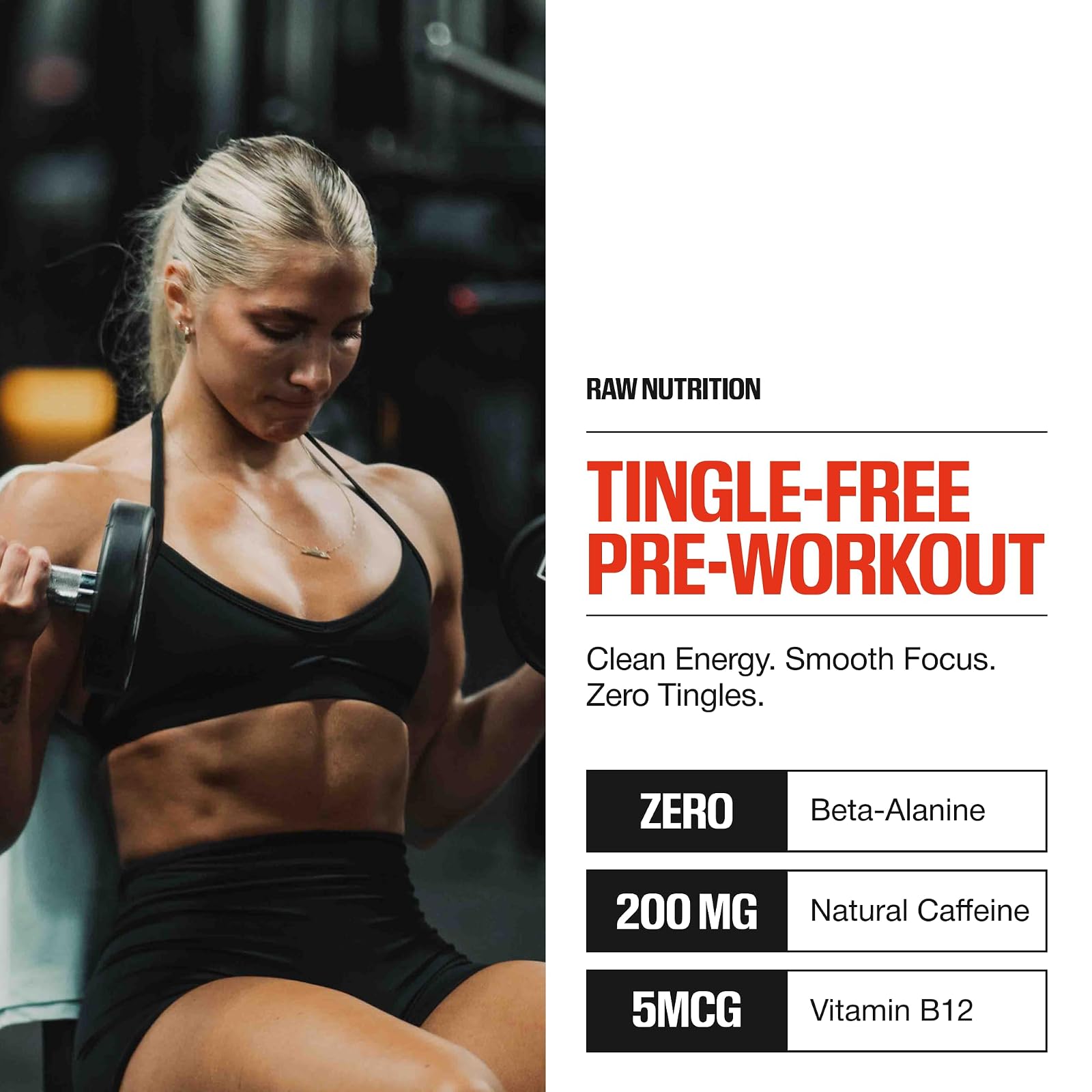 tingle-free pre workout energy