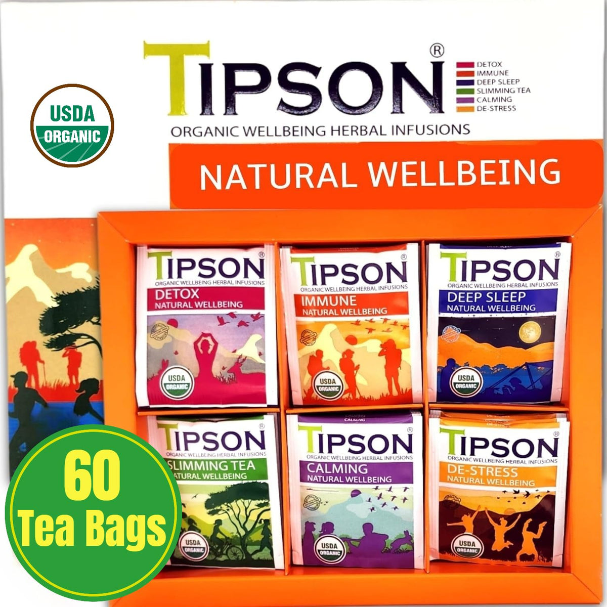 Tipson herbal tea variety sampler