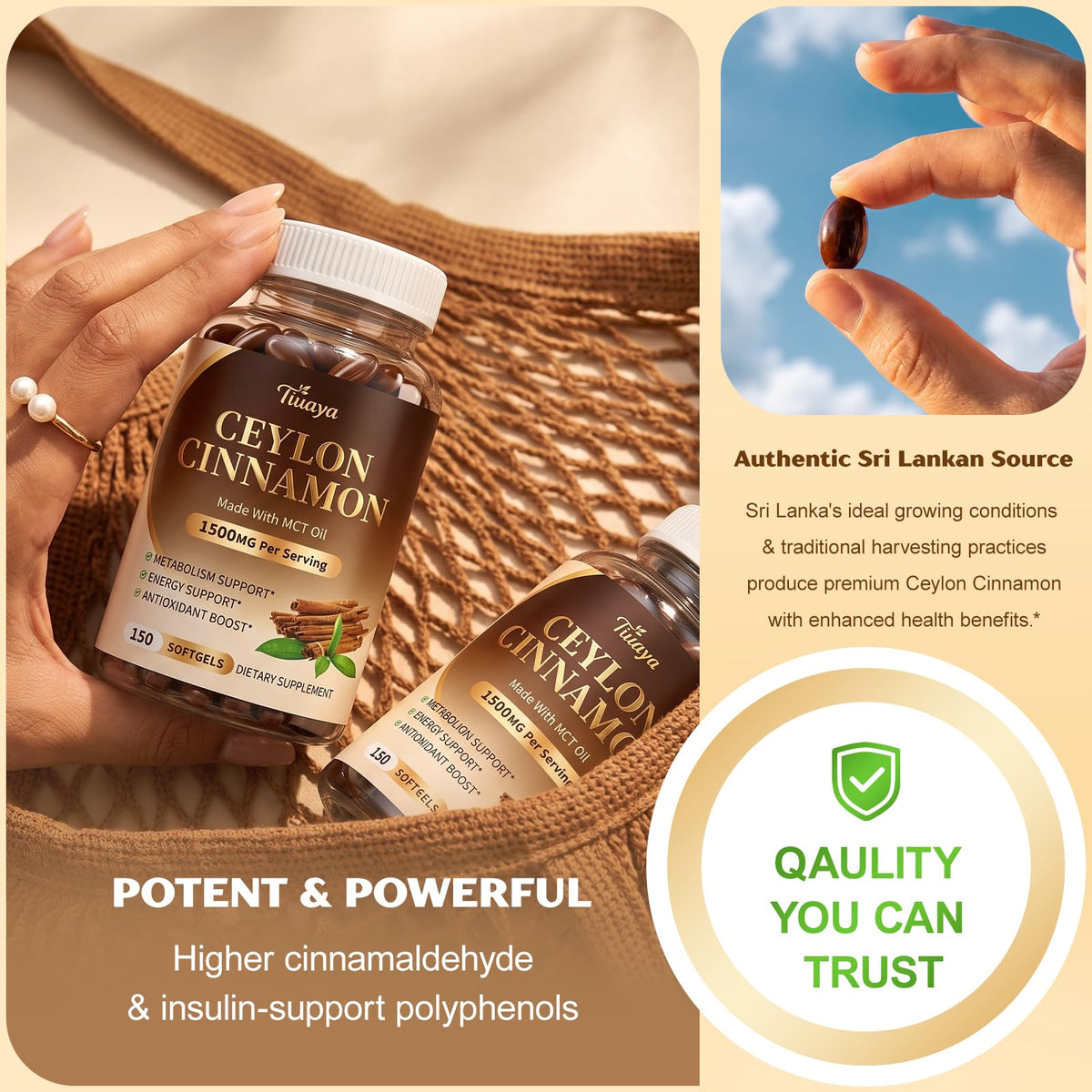 Tiuaya Ceylon cinnamon antioxidant support