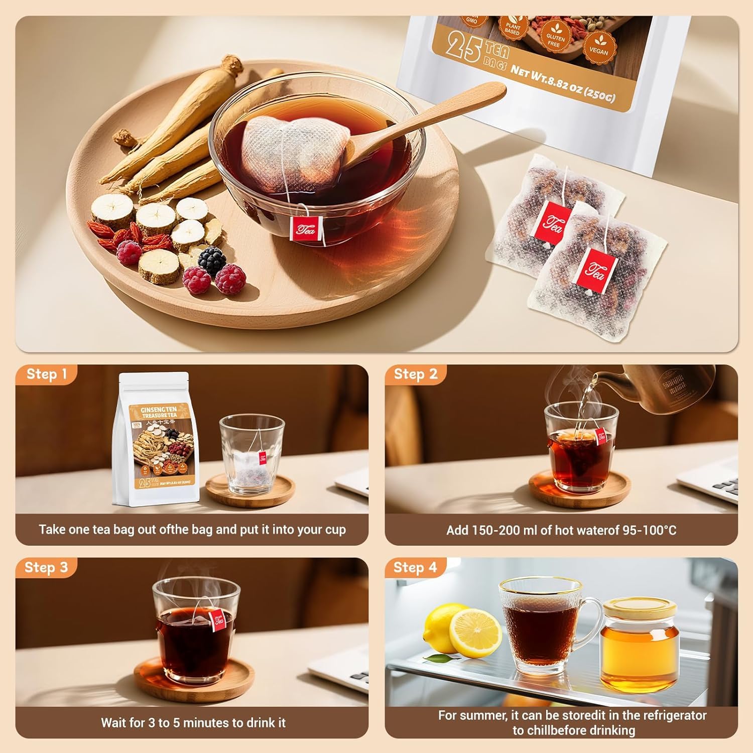 Tiucm ginseng tea for wellness