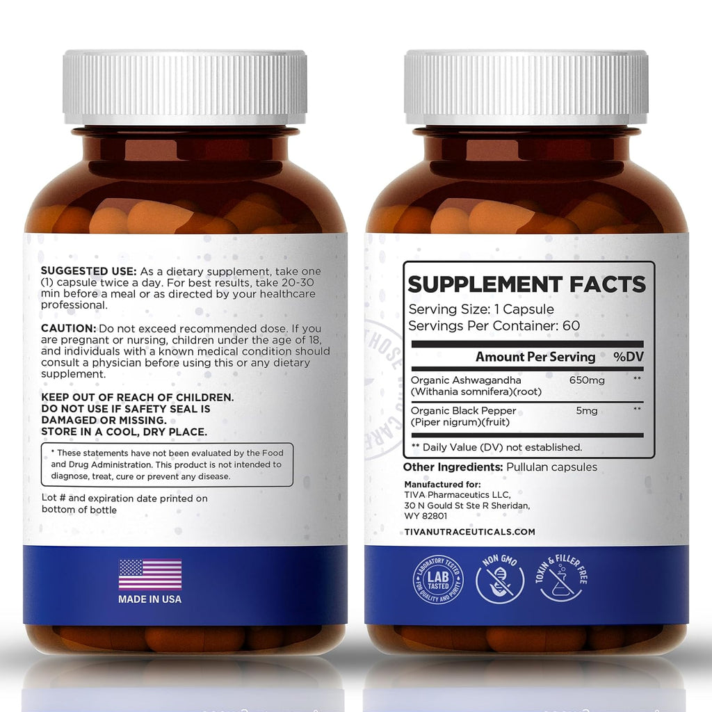 TIVA Nutraceutics Ashwagandha for daily vitality